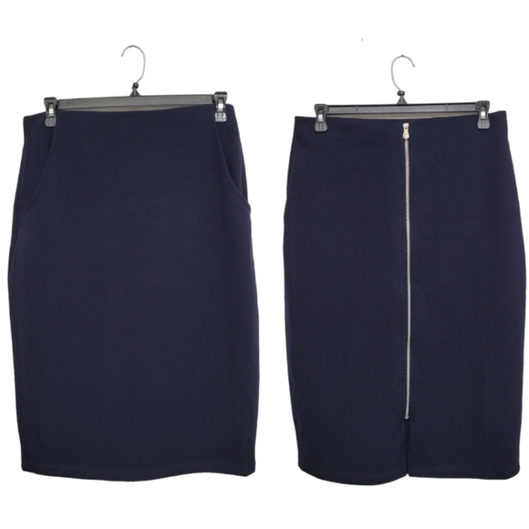 Ana & Kate | Skirts | Ana Kate Pencil Skirt Back Zipper Navy Size Xl ...
